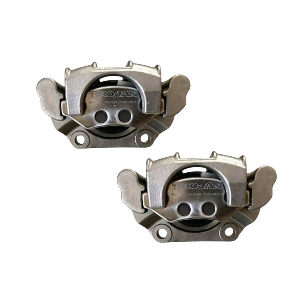 2x Trojan Trailer Stainless Steel Hydraulic Brake Caliper 10" 12" Disc ...