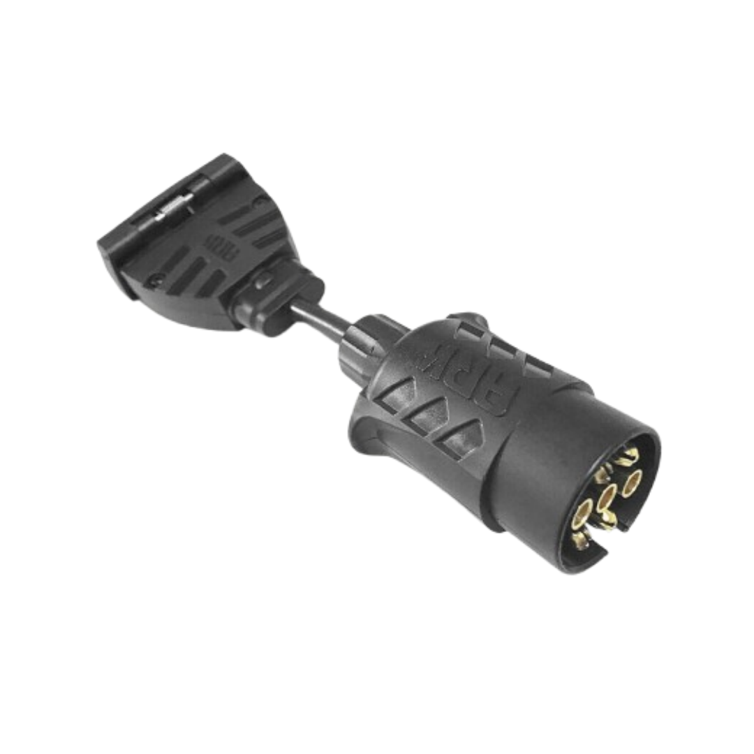 ARK 7 Pin Trailer Plug Adapter – Large Round Socket to Flat Plug, Brass ...