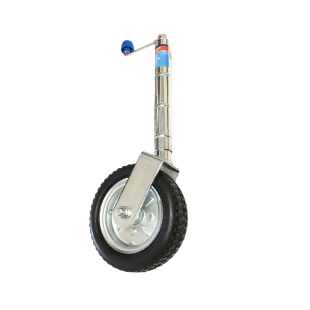 ARK 10" Trailer Jockey Wheel Clamp-on Solid Rubber Tyre Zinc Finish ...