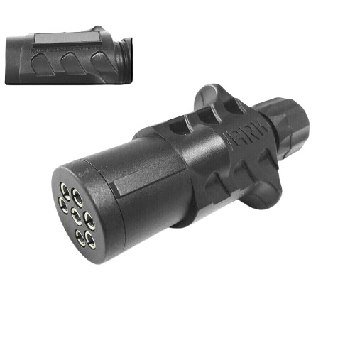 ARK TRAILER PLUG 7 PIN SMALL ROUND FEMALE METAL SLIM ADAPTER CONNECTOR ...