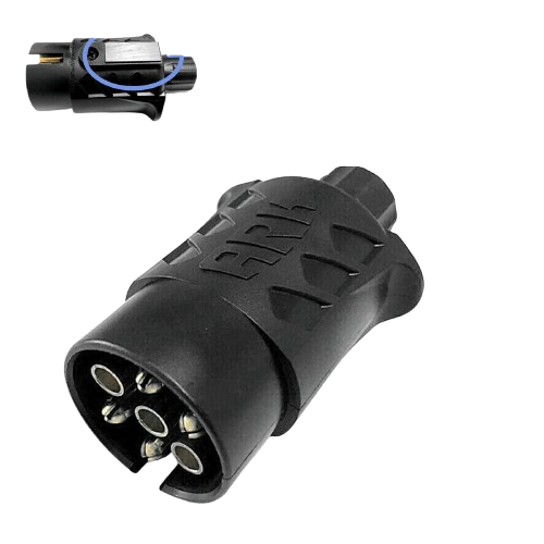 Ark Trailer 7 Pin Large Round Plastic Male Plug with Magnetic Mount ...