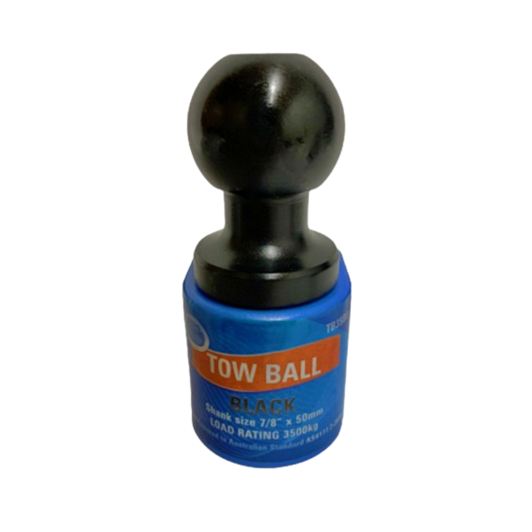 Ark Trailer Standard 50MM TOW BALL 3500kg Rate Black 7/8" Shank TOWBALL ...