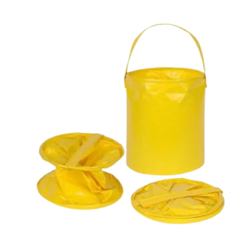 11L Foldable Water Bucket - Yellow Collapsible Flat Camping & Fishing ...