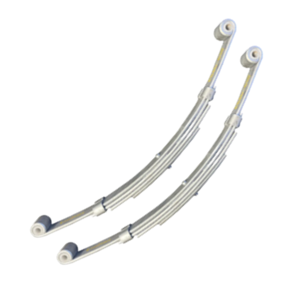 2xTrojan Dacromet Trailer Double Eye Springs 5 Leaf Spring 630mm Long ...
