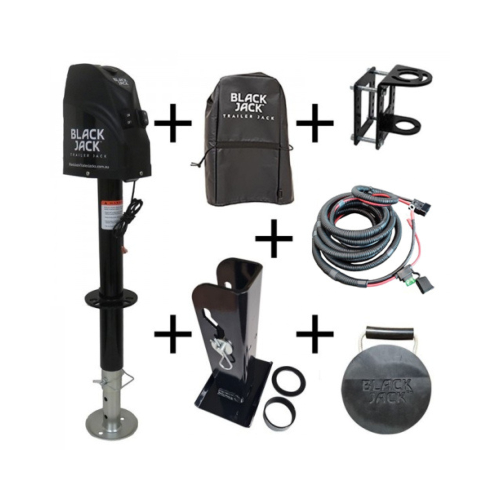 Black Jack Electric Caravan Jack 1600kg Trailer Jack Wiring Harness ...