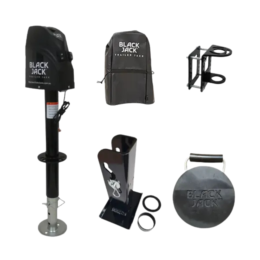 Black Jack Electric Caravan Jack 1600kg Trailer Jack BJTJ-1000 - Towing ...