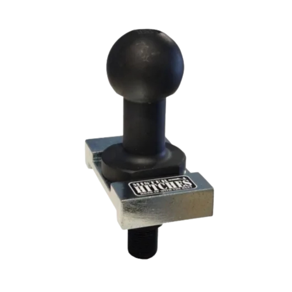 MISTER HITCHES HI-RISE TOW BALL BLACK OXIDE 50MM 3500KG AND RETENTION ...