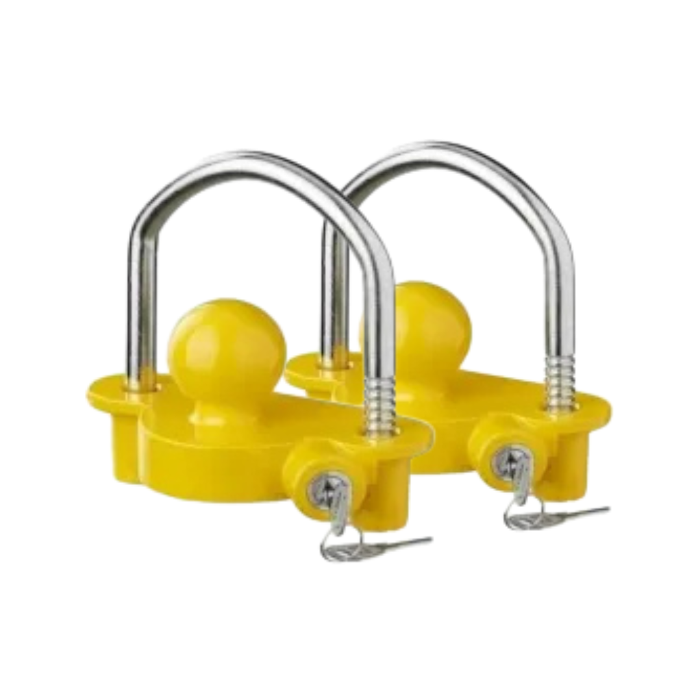 2X Trailer Coupling Lock Universal Hitch Lock 50MM Tow Ball Caravan ...