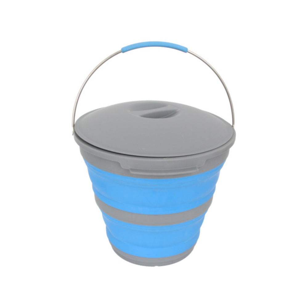 Popup Bucket With Lid 10L Blue - Towing Project