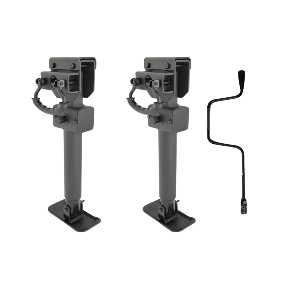 2x ARK Drop Down Corner Leg 875Kg Steadies With Winder Handle 850mm ...