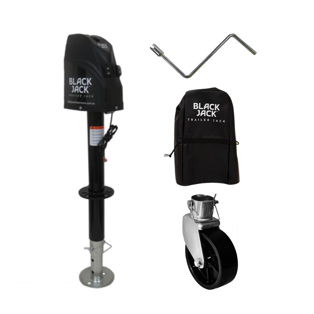 Black Jack 12V DC Electric Caravan Jack 1600kg Trailer Jack Jockey ...