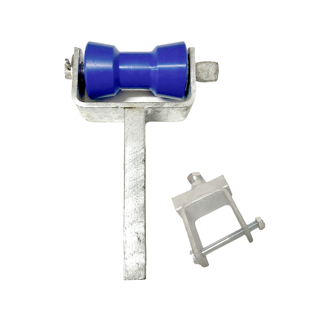 Boat Trailer 4" Blue Poly Keel Roller & Galvanised Bracket Kit - 17mm ...
