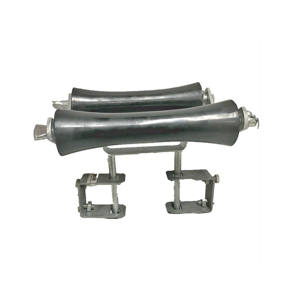 Boat Trailer 12" Black Dog Bone Roller Kit – Galvanised Double Bracket ...
