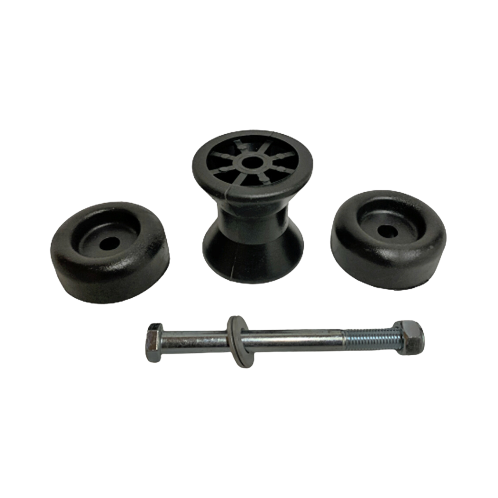 DUNBIER 75mm Black Poly Bow Roller Kit – End Caps + 140mm M12 Bolt ...