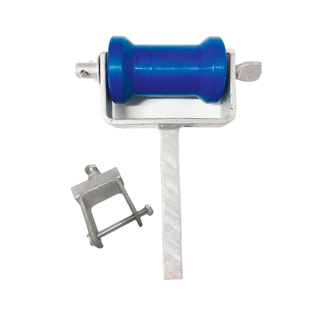 Boat Trailer 4.5" Blue Poly Keel Roller & Galvanised Bracket Kit - 17mm ...