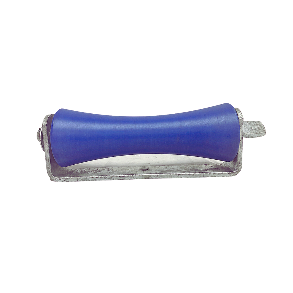Boat Trailer 8" Blue Poly Vee Keel Roller with Galvanised Bracket ...