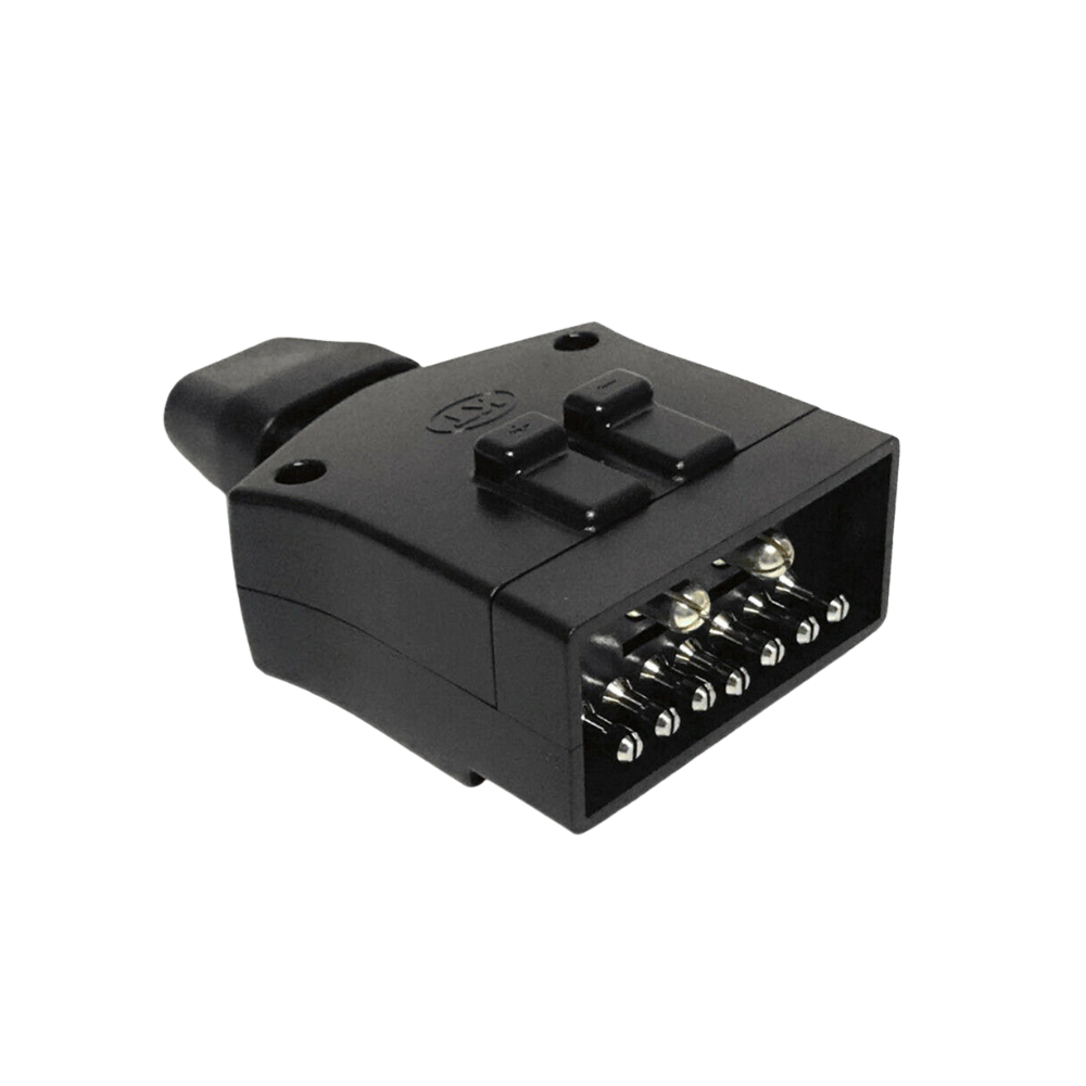 Trailer Flat 9 Pin Plug 7 pin male + 50 Amp Connector M7PFP-50AMP ...