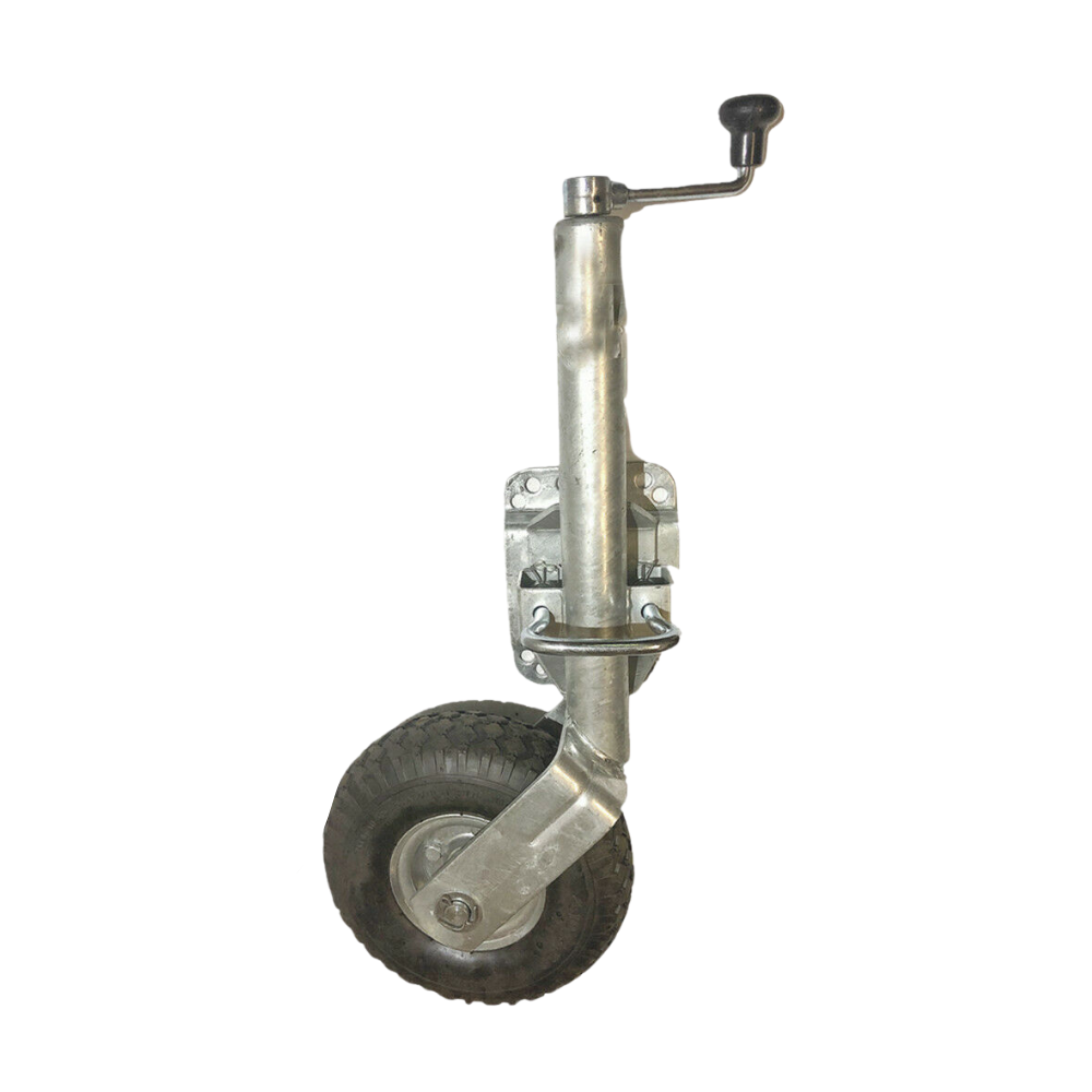 Manutec 10" Pneumatic Jockey Wheel 350kg with Galvanised Swivel Bracket ...