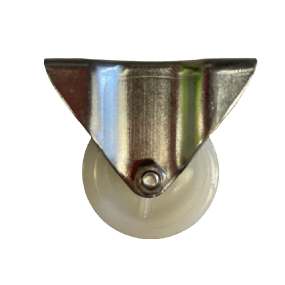 Manutec Solid Nylon Fixed Castor Wheel White 50mm 45KG Capacity ...
