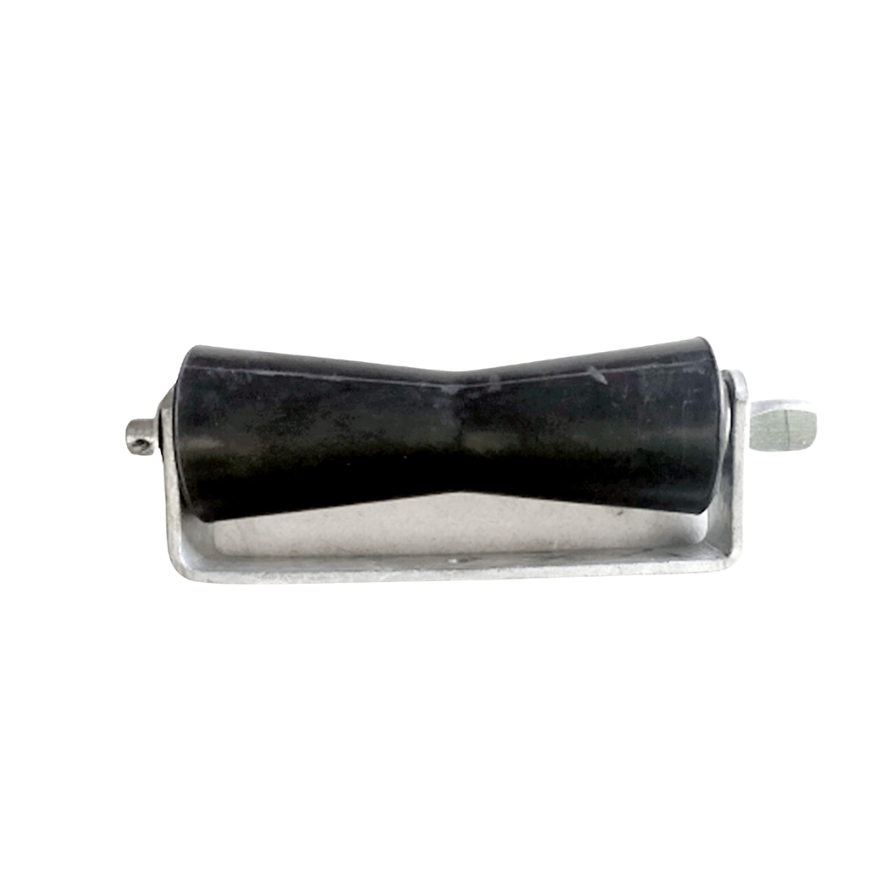 Boat Trailer 8" Black Vee Rubber Roller Kit – Galvanised Bracket & 21mm ...