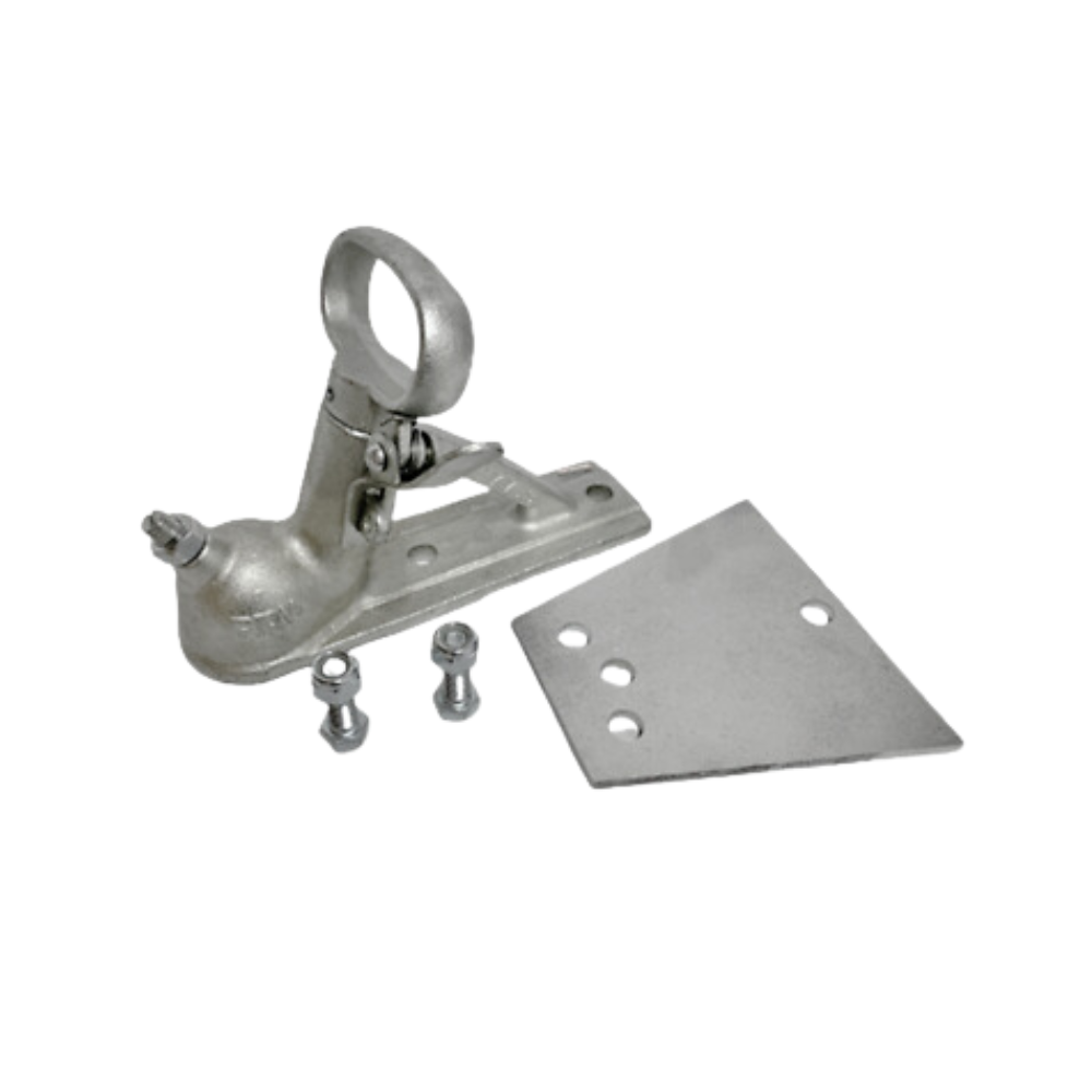 Trailer Coupling Hitch 2 Hole Zinc Bolt-On 4 Holes V Shape Plate 2000kg ...