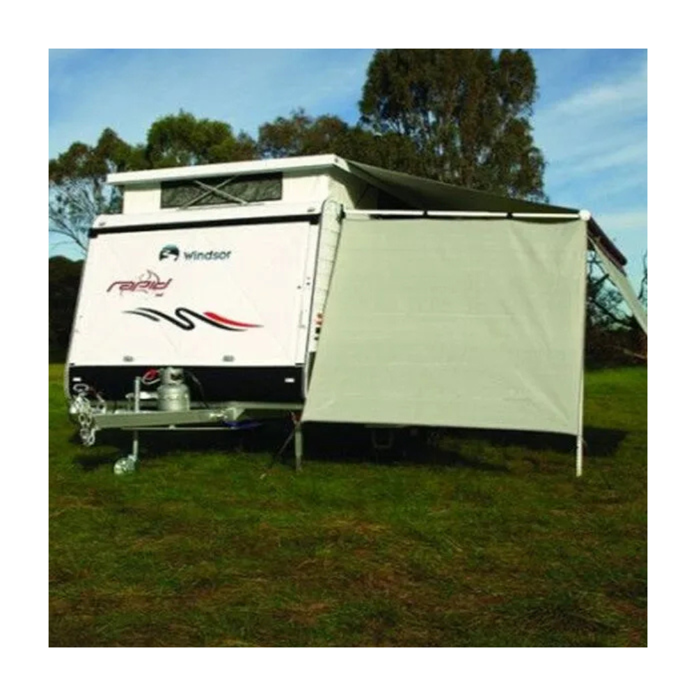 Camec Pop Top Caravan Privacy Screen End Wall 2.1m x 1.8m – With Ropes ...