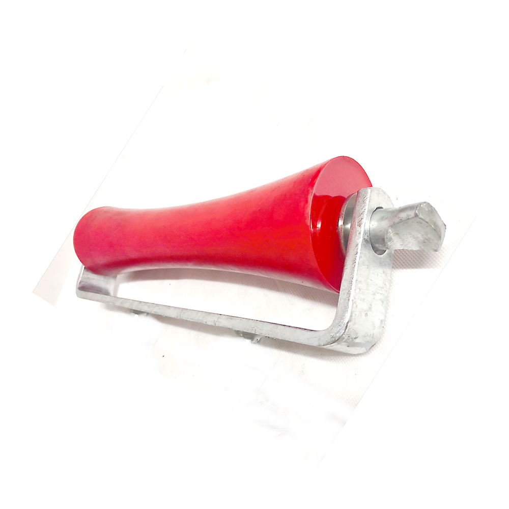 Boat Trailer 12" Red Poly Vee Keel Roller with Galvanised Bracket ...