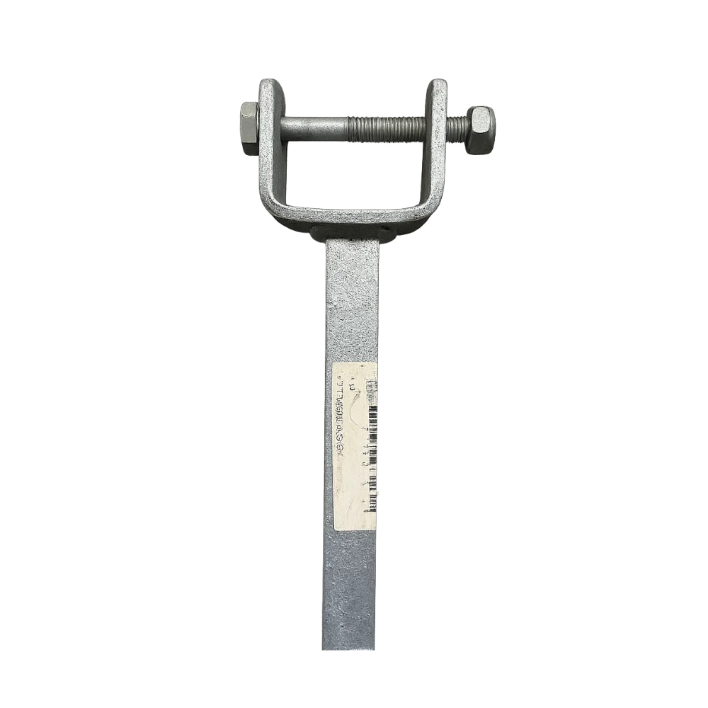 6" Galvanised Wood Yoke Stem – Straight 20mm Stem with U Bracket & Bolt ...