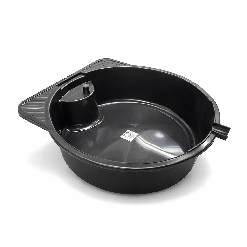 8L Plastic Oil Drain Pan Black Low Profile Engine Oil Change Catch Tray ...