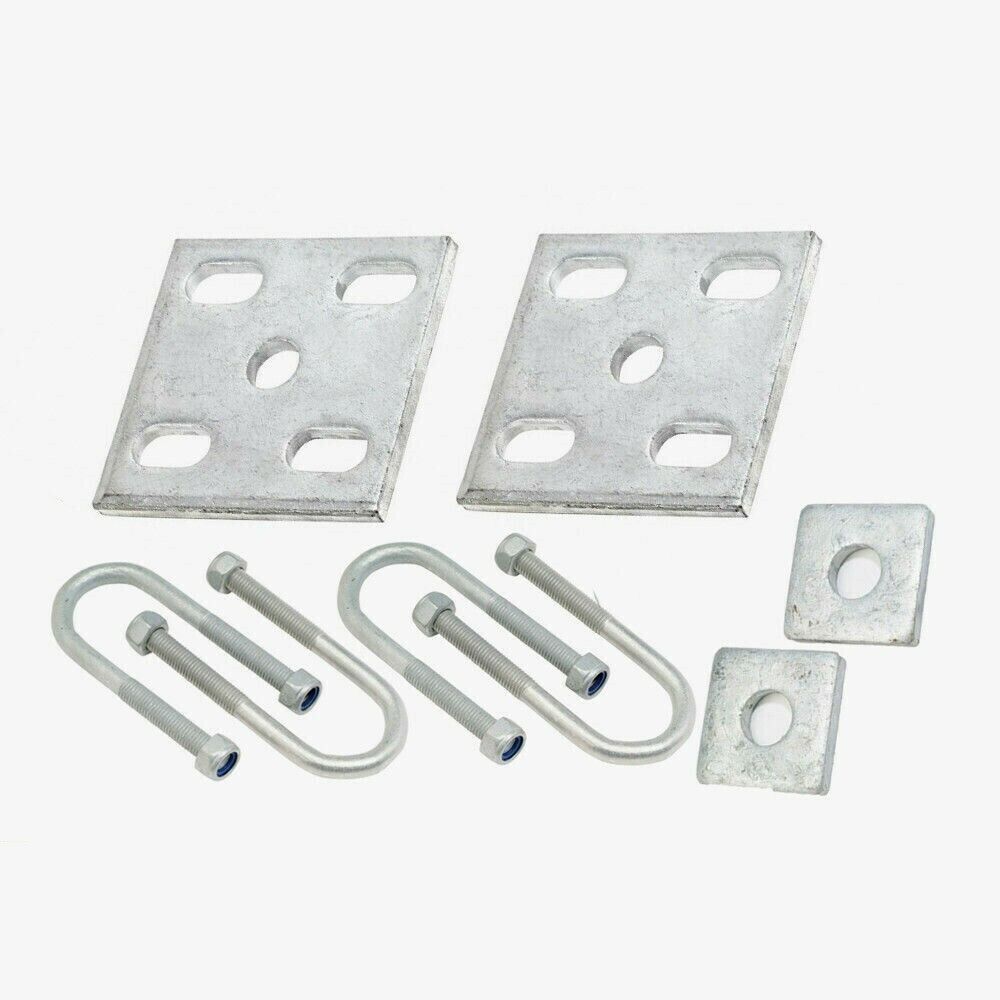 Ark Trailer Galvanised U Bolts Kit 39mm Round Axle pad Fish Plate ...