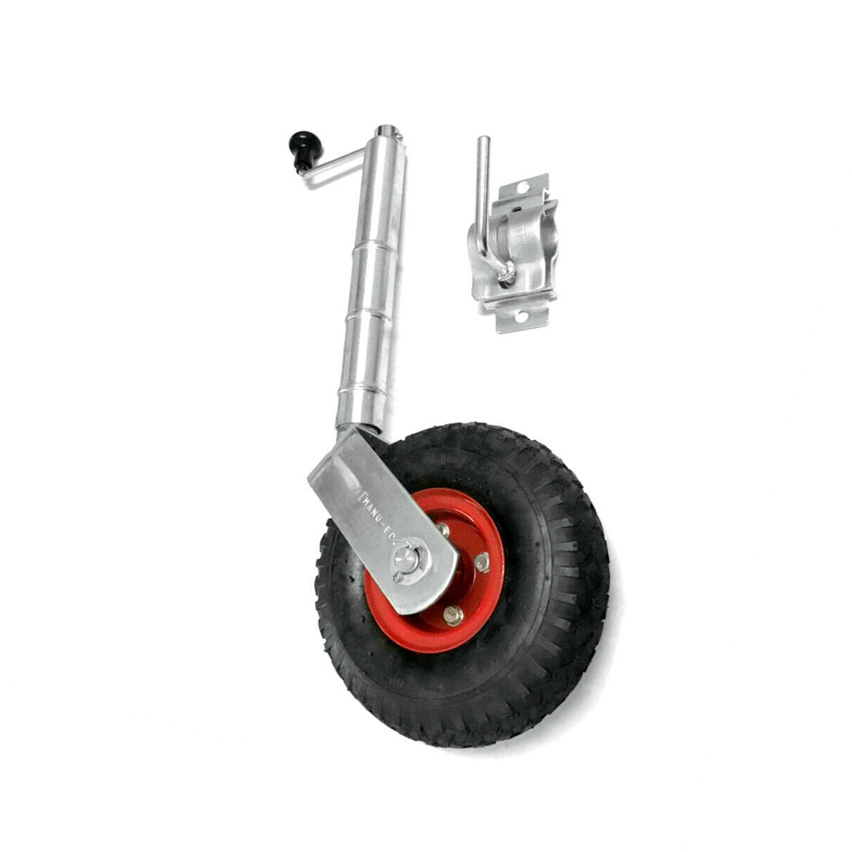 Manutec 10" Pneumatic Jockey Wheel with Standard Clamp and Bearing ...
