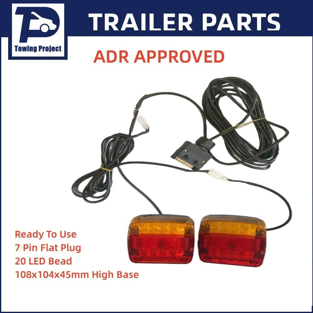 Trailer Tail Lights Kit 7 Pin Plug 12V LED Trailer Lights 8M Cable ...