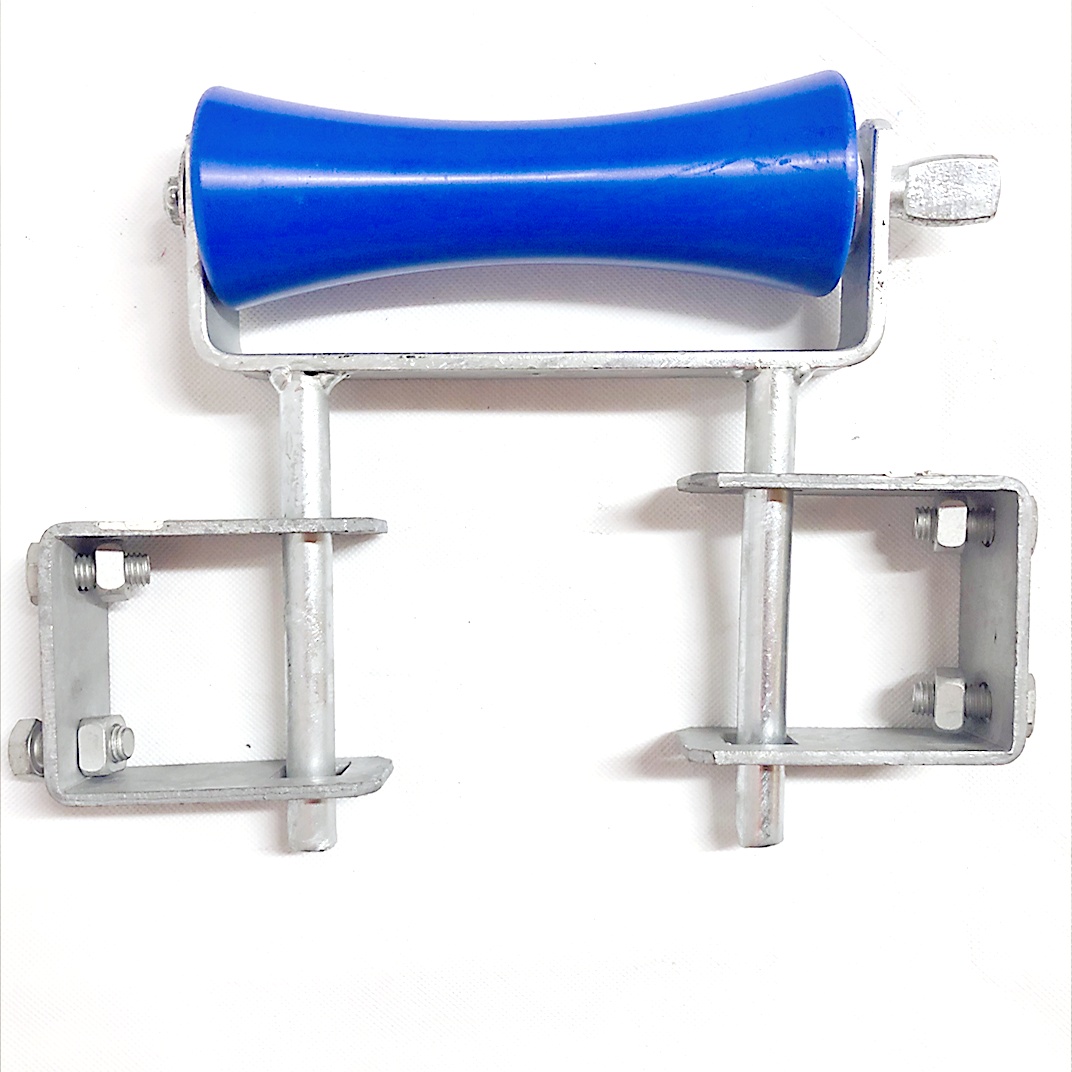 Boat Trailer 8" Blue Poly Vee Roller & Galvanised Standard Bracket ...