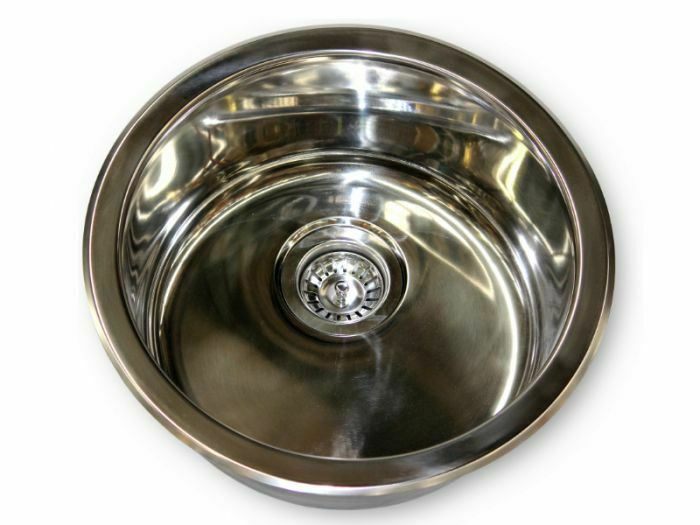 CAMEC Stainless Steel Round Sink – 450mm Diameter with Waste & Plug ...
